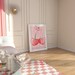 Ma Cherie Print, Watercolor Cherry Pink Bow Wall Art, Girly Coquette ...