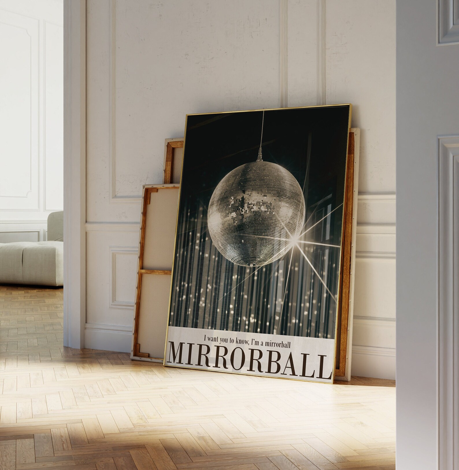 Mirrorball Print, Mirrorball Poster, Disco Ball Wall Art, Preppy Trendy ...
