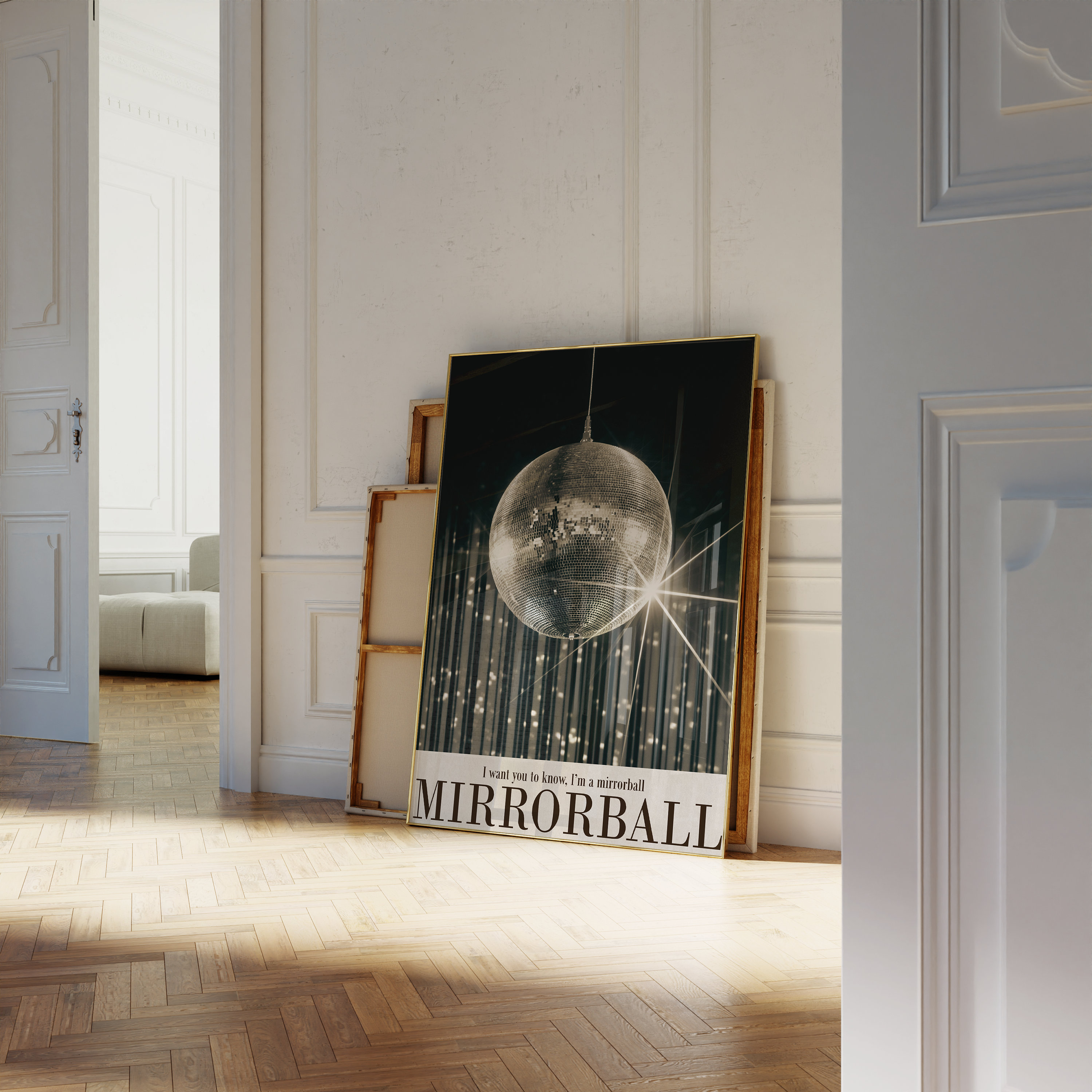 Mirrorball Print, Mirrorball Poster, Disco Ball Wall Art, Preppy Trendy ...