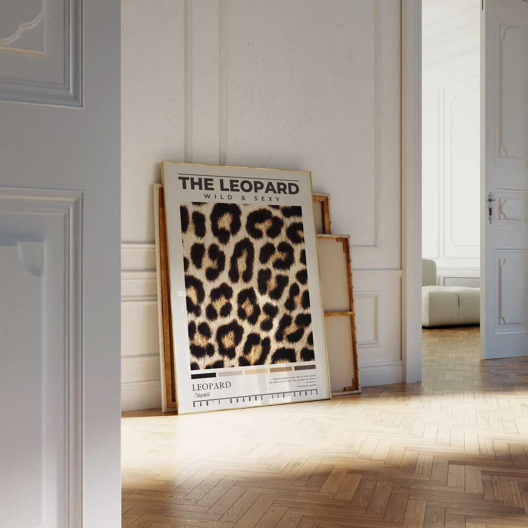 Leopard Wall Art, Leopard Pattern Poster, Preppy Above Bed Bedroom Wall ...