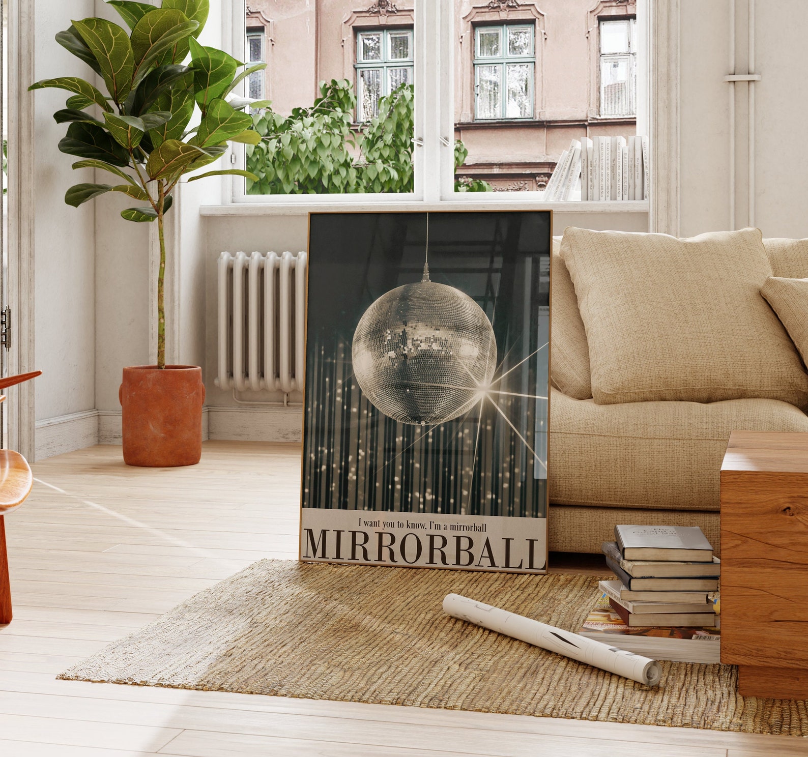 Mirrorball Print, Mirrorball Poster, Disco Ball Wall Art, Preppy Trendy ...