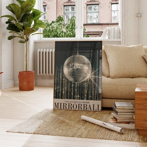 Mirrorball Print, Mirrorball Poster, Disco Ball Wall Art, Preppy Trendy ...