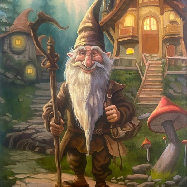 Gnome Painting - Etsy