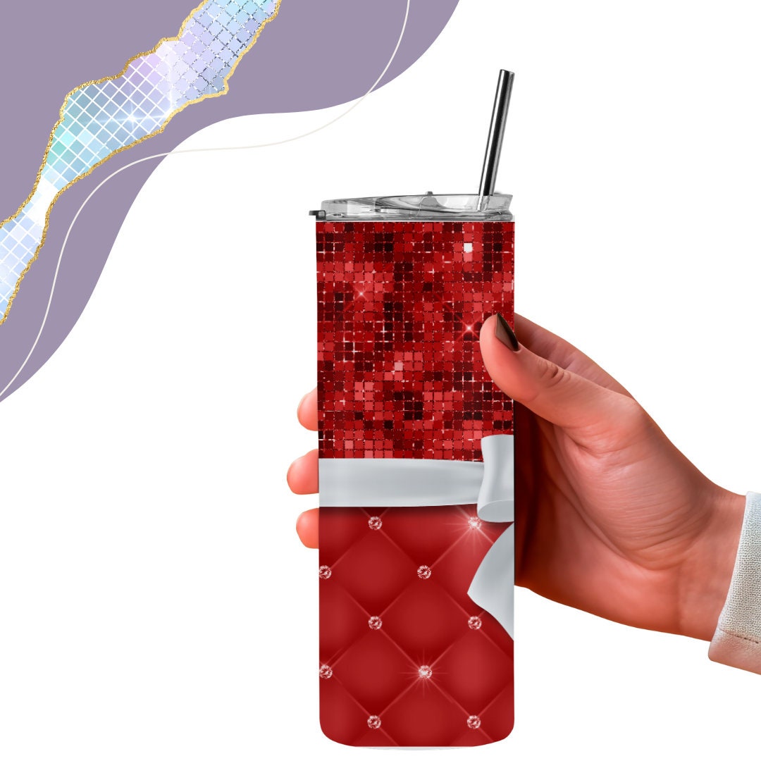 Red Glam 3d Tumbler Template Wrap / Sublimation / Straight 20 Oz ...