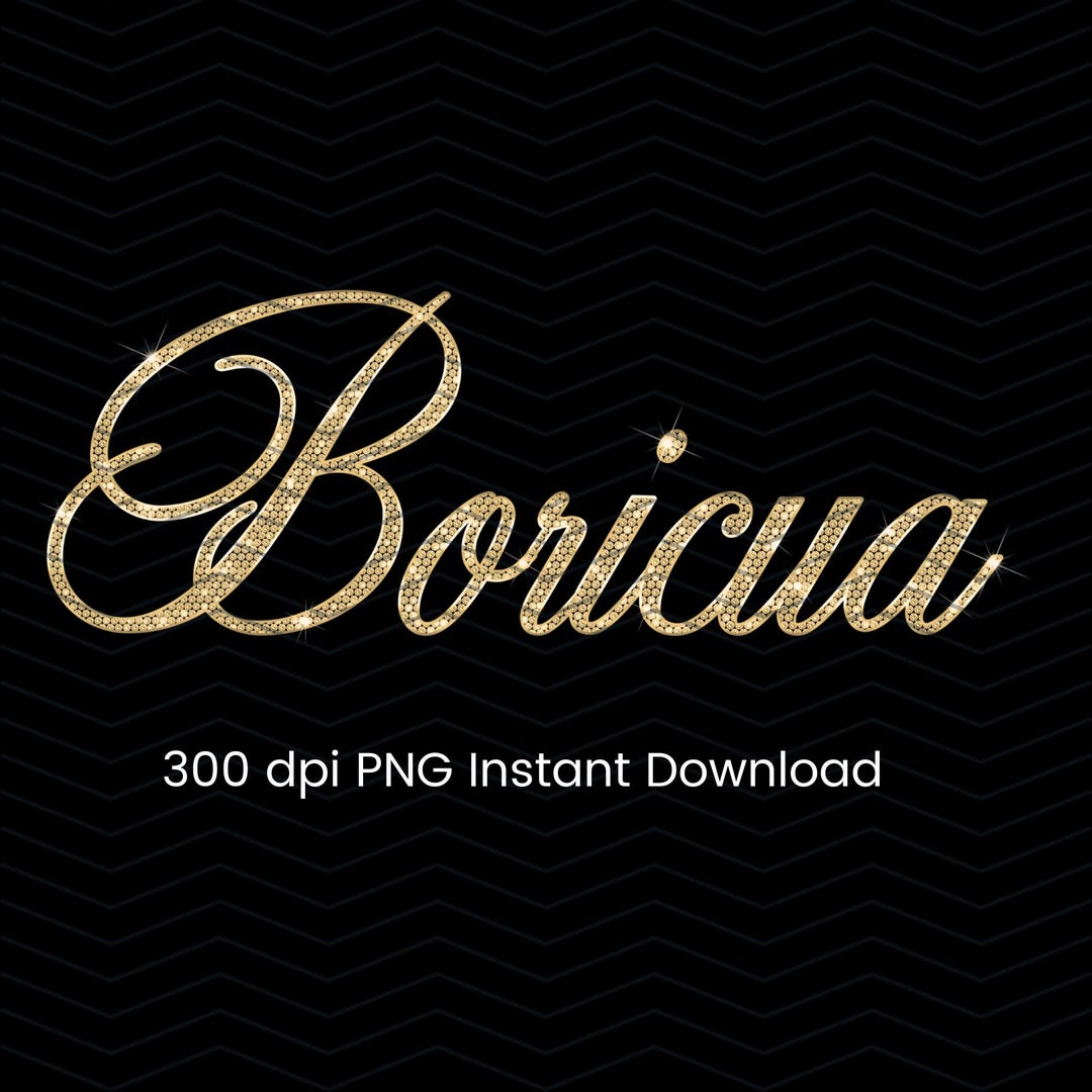 Faux Rhinestone Boricua PNG, Latina PNG, Puerto Rican Sublimation ...