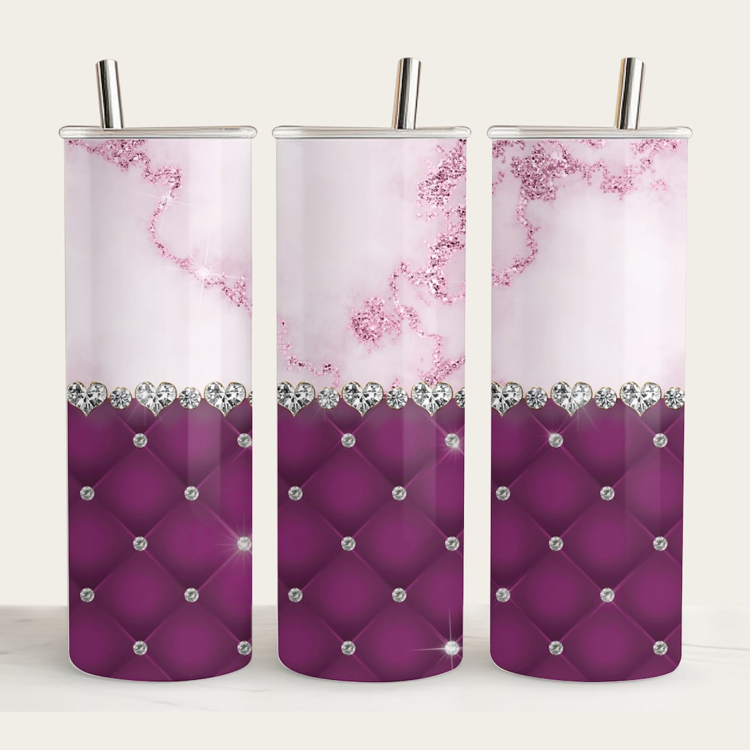 Magenta Glam Tumbler Template Wrap / Sublimation / Straight 20 Oz ...