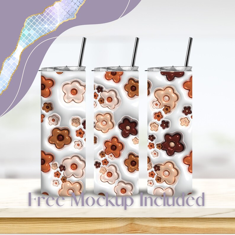 3-D Puff Inflated Retro Tumbler Wrap / Sublimation / Straight 20oz ...