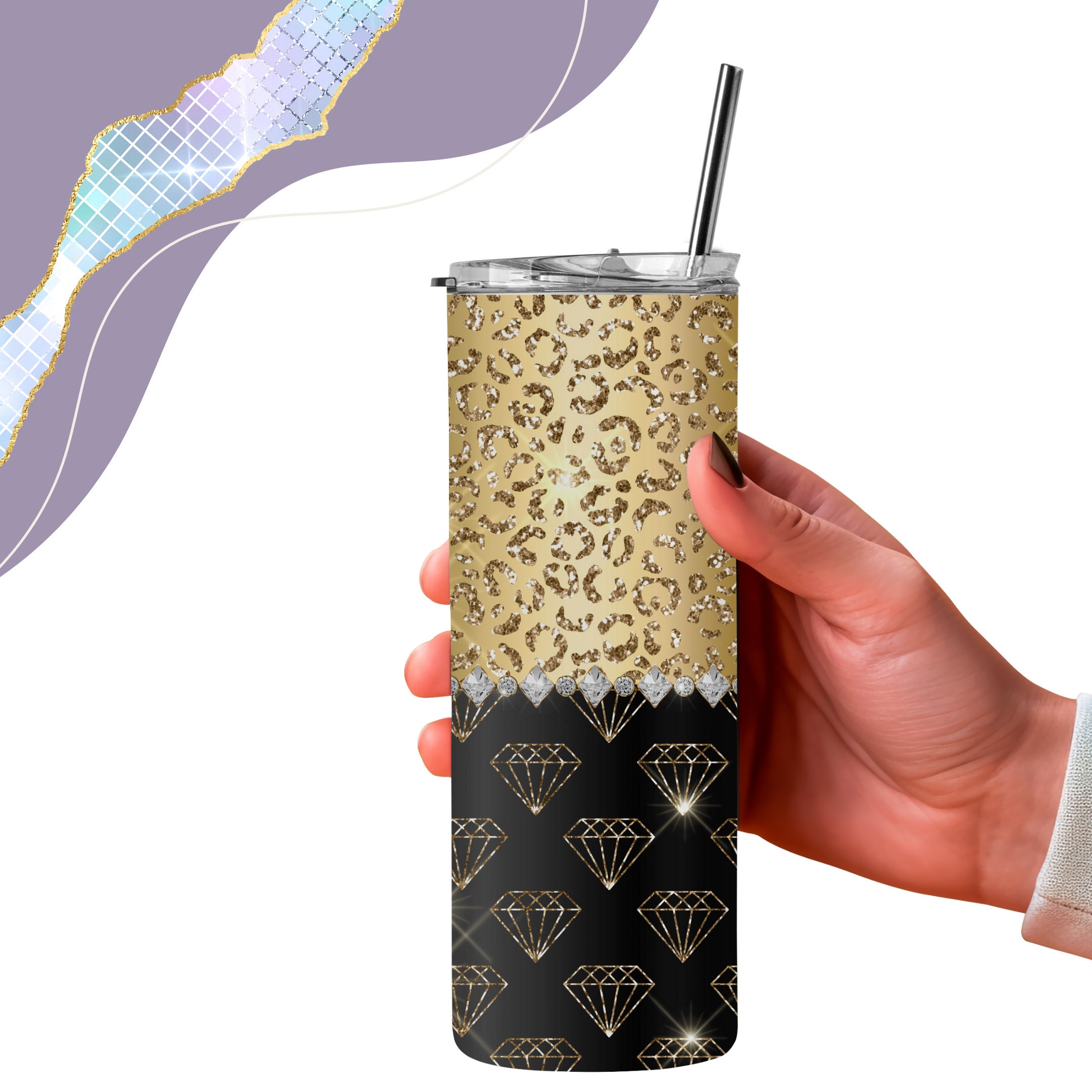 Diamond Tumbler Wrap: Glam Bling PNG Design (digital Download) - Etsy