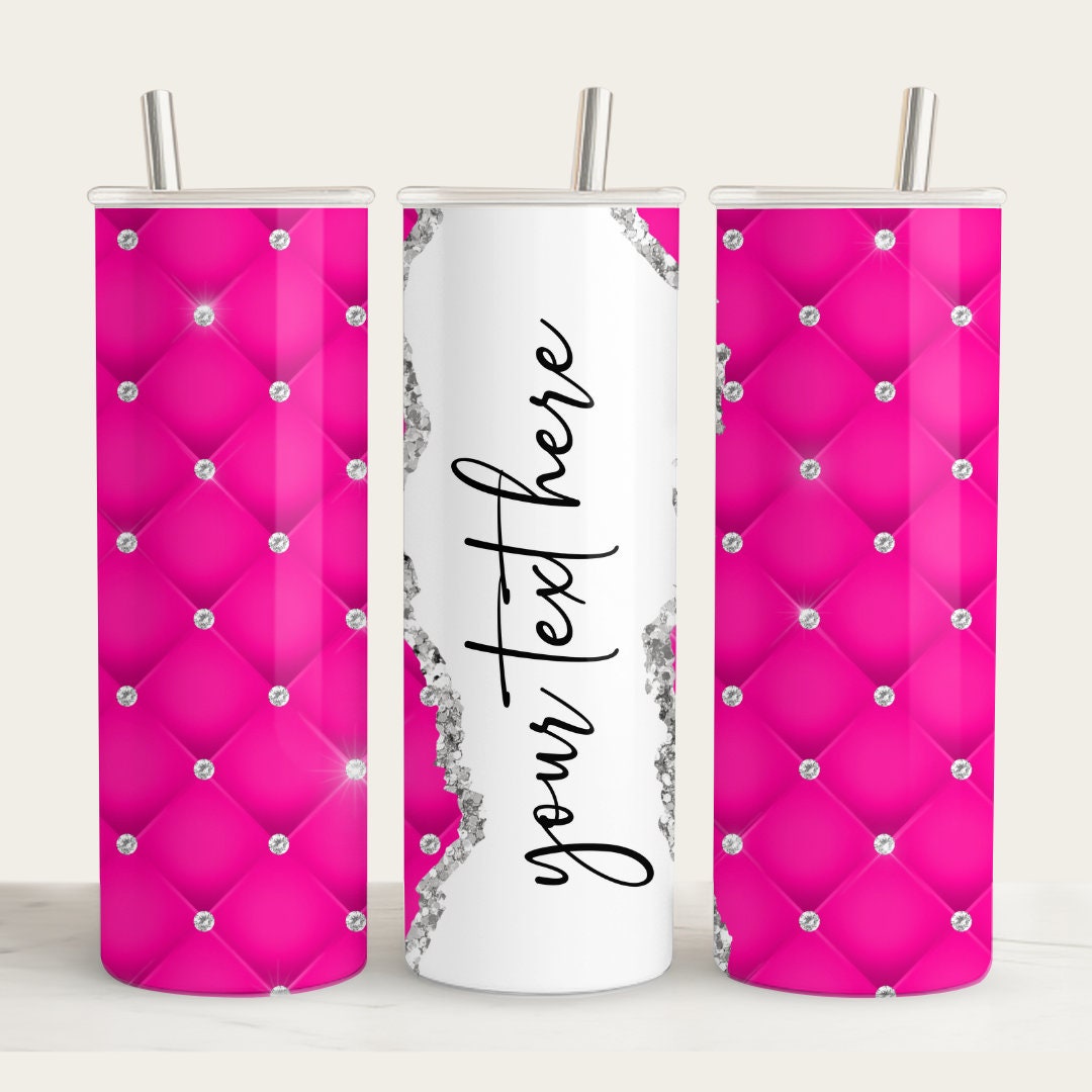 Fuchsia Pink Glam Tumbler: 20oz Sublimation Design (PNG) - Etsy