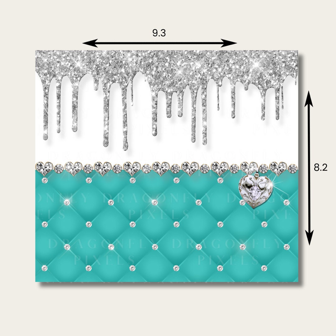 Turquoise Glam Tumbler Template: 3D Seamless Design (PNG) - Etsy