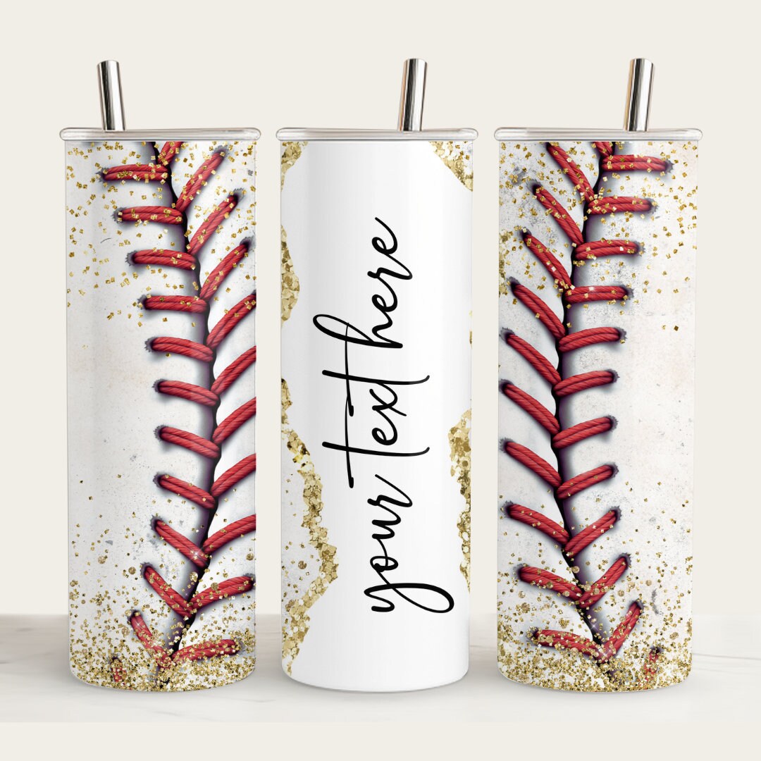 Glam Custom Baseball Tumbler Png / Sublimation Designs/ Straight 20 Oz ...