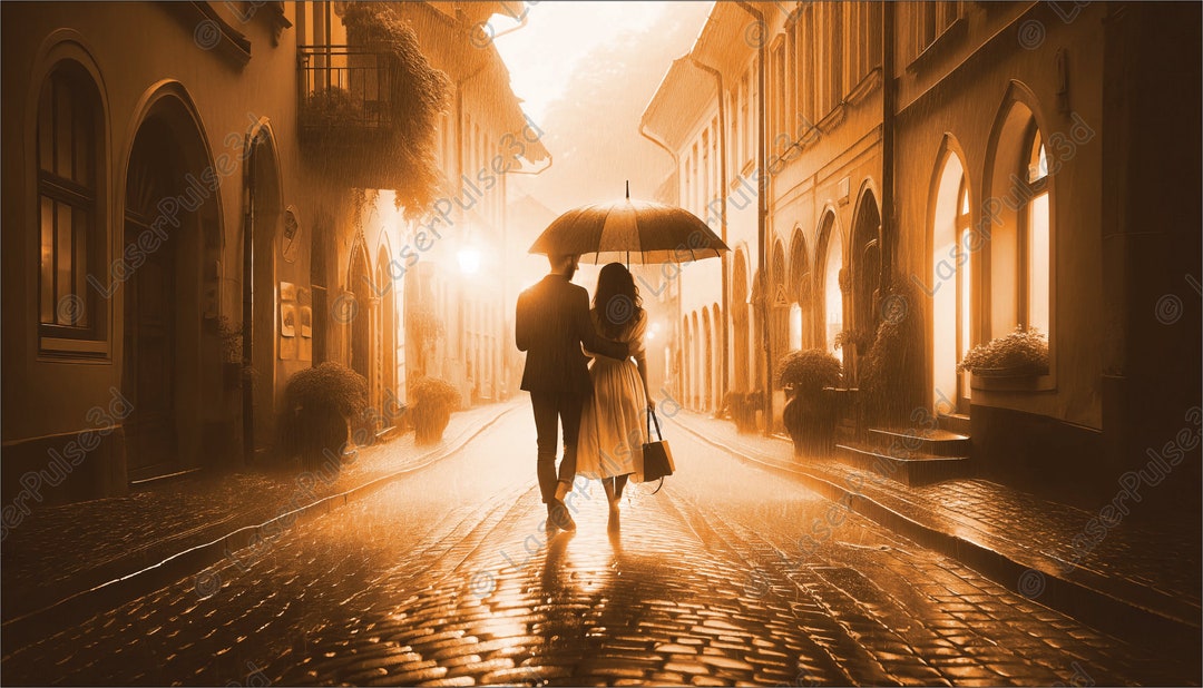 Couple Walking Laser Engrave Image | Laser Burn PNG File | 3D Laser ...