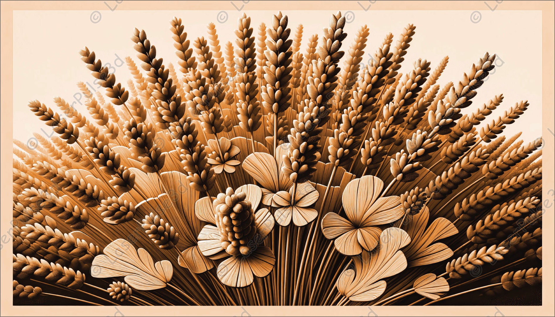 Lavender Flowers Laser Engrave Image Laser Burn PNG File 3D Laser Ready ...