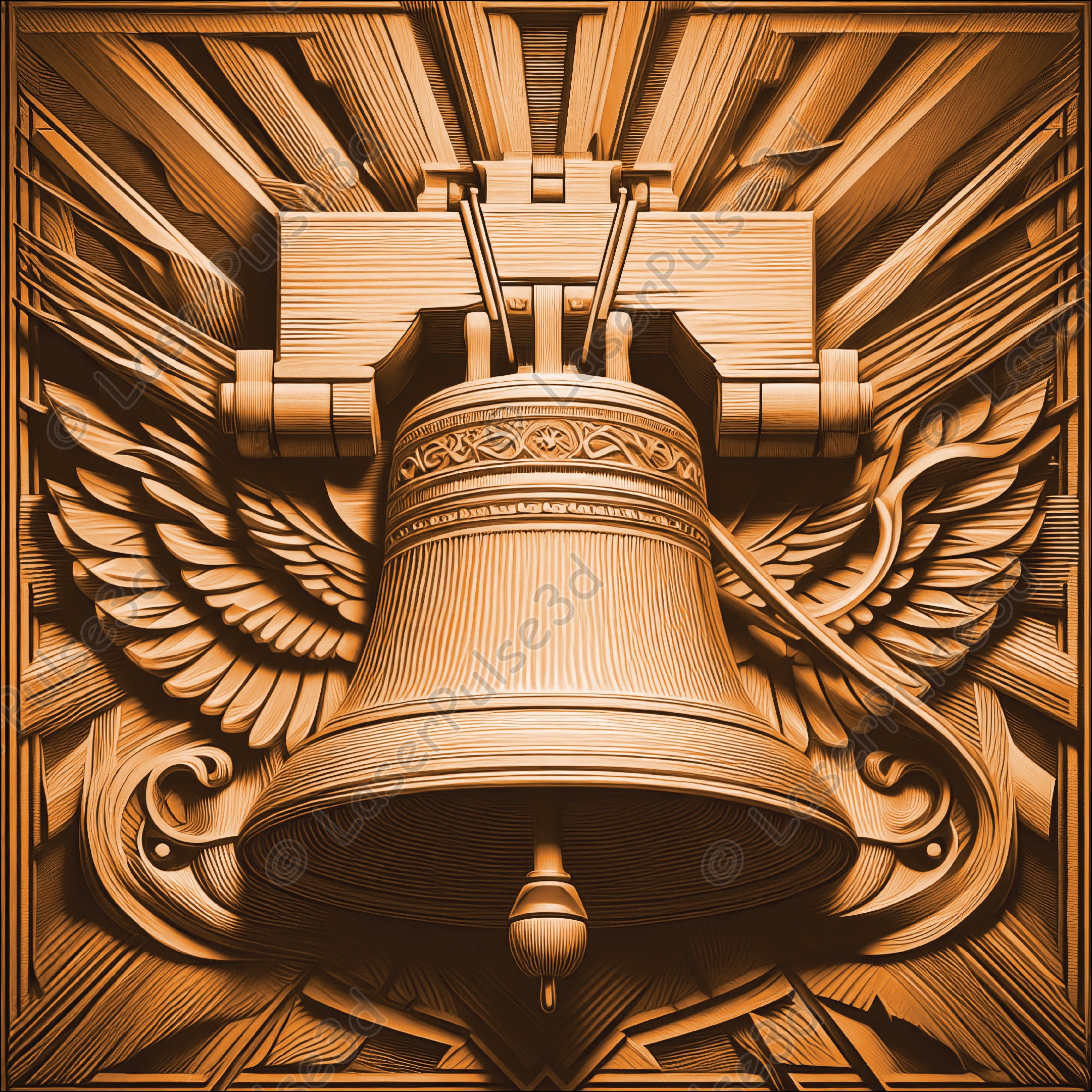 Liberty Bell Laser Engrave Image | Laser Burn PNG File | 3D Laser Ready ...