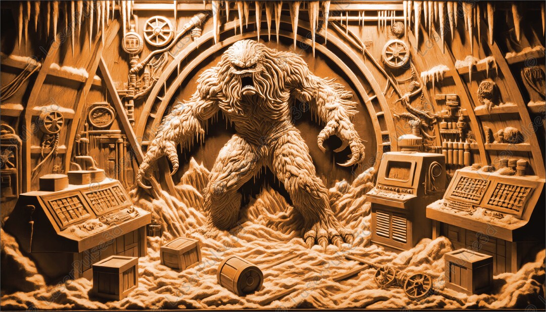 The Thing Laser Engrave Image | Laser Burn PNG File | 3D Laser Ready ...