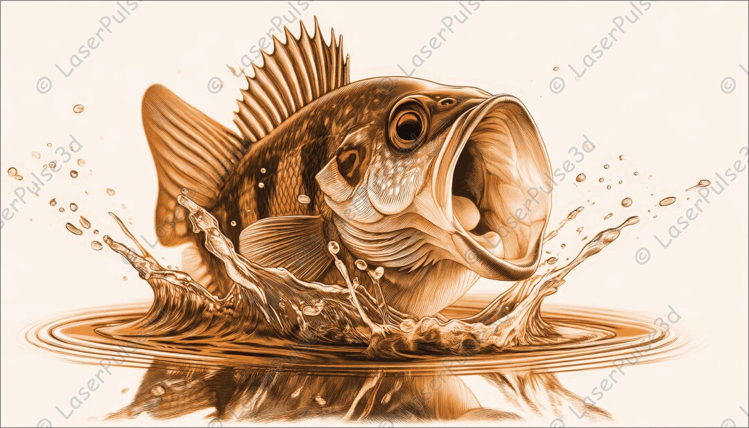 Bluegill Laser Engrave Image | Laser Burn PNG File | 3D Laser Ready ...