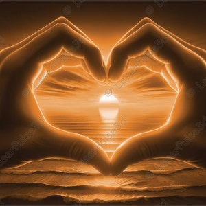 Heart Hand Symbol Laser Engrave Image | Laser Burn PNG File | 3D Laser ...