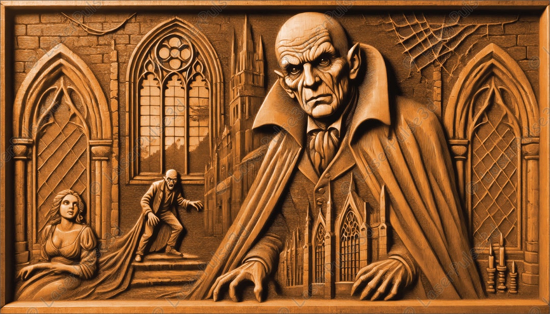 Vampire Laser Engrave Image | Laser Burn PNG File | 3D Laser Ready File ...