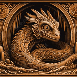 Basilisk Laser Engrave Image | Laser Burn PNG File | 3D Laser Ready ...
