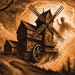 Old Haunted Windmill Laser Engrave Image | Laser Burn PNG File | 3D ...