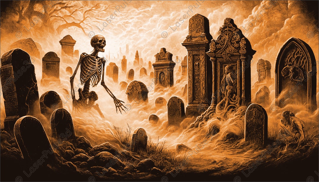 Graveyard Ancient Tombstone Laser Engrave Image | Laser Burn PNG File ...
