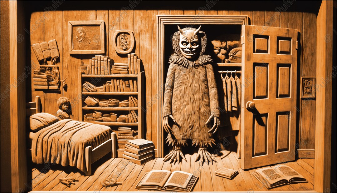 Boogeyman Laser Engrave Image | Laser Burn PNG File | 3D Laser Ready ...