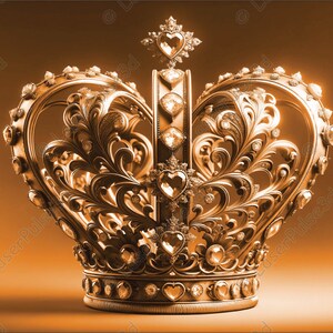Heart Shaped Crown Laser Engrave Image | Laser Burn PNG File | 3D Laser ...