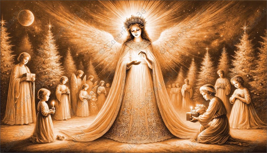 Christkind Laser Engrave Image | Laser Burn PNG File | 3D Laser Ready ...