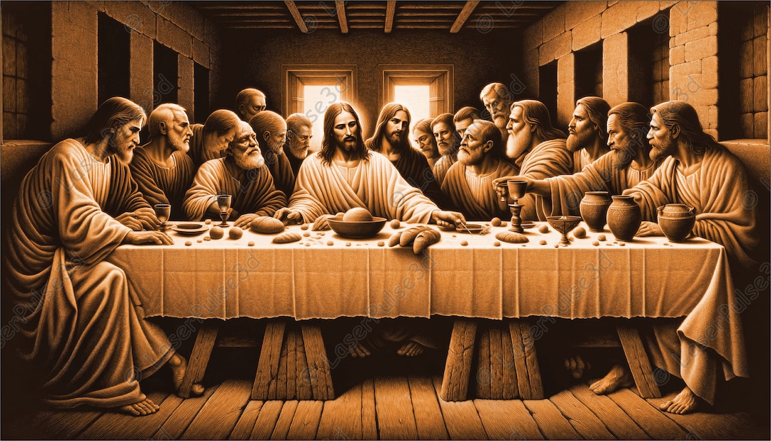 Last Supper Laser Engrave Image | Laser Burn PNG File | 3D Laser Ready ...