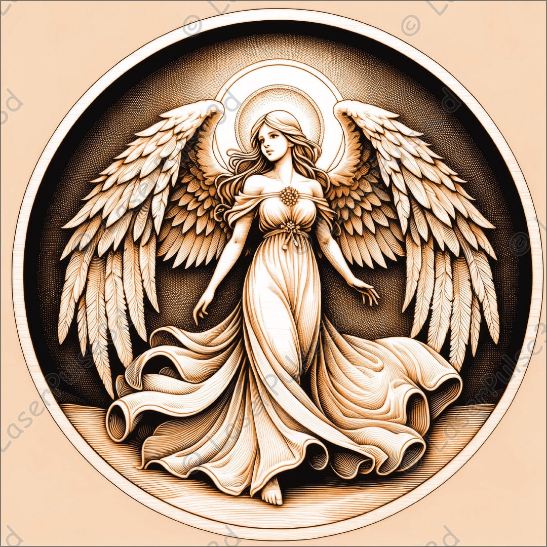 Christmas Angel Laser Engrave Image | Laser Burn PNG File | 3D Laser ...