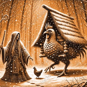 Baba Yaga Laser Engrave Image | Laser Burn PNG File | 3D Laser Ready ...