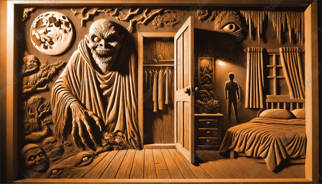 The Boogeyman Laser Engrave Image | Laser Burn PNG File | 3D Laser ...