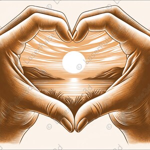 Two Hand Heart Shape Valentines Laser Engrave Image | Laser Burn PNG ...