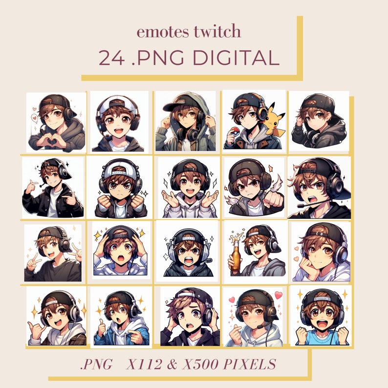 Twitch Emotes, Discord Emotes, Chibi Emotes, Boy Emotes, Anime Emotes ...