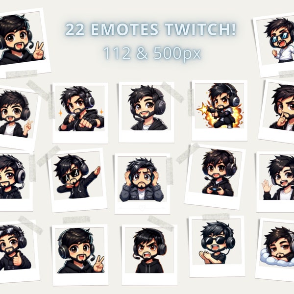 Black Twitch Emotes Beard - Etsy