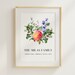 Custom Birth Flower Family Print Personalized Family Sign Month Flower ...