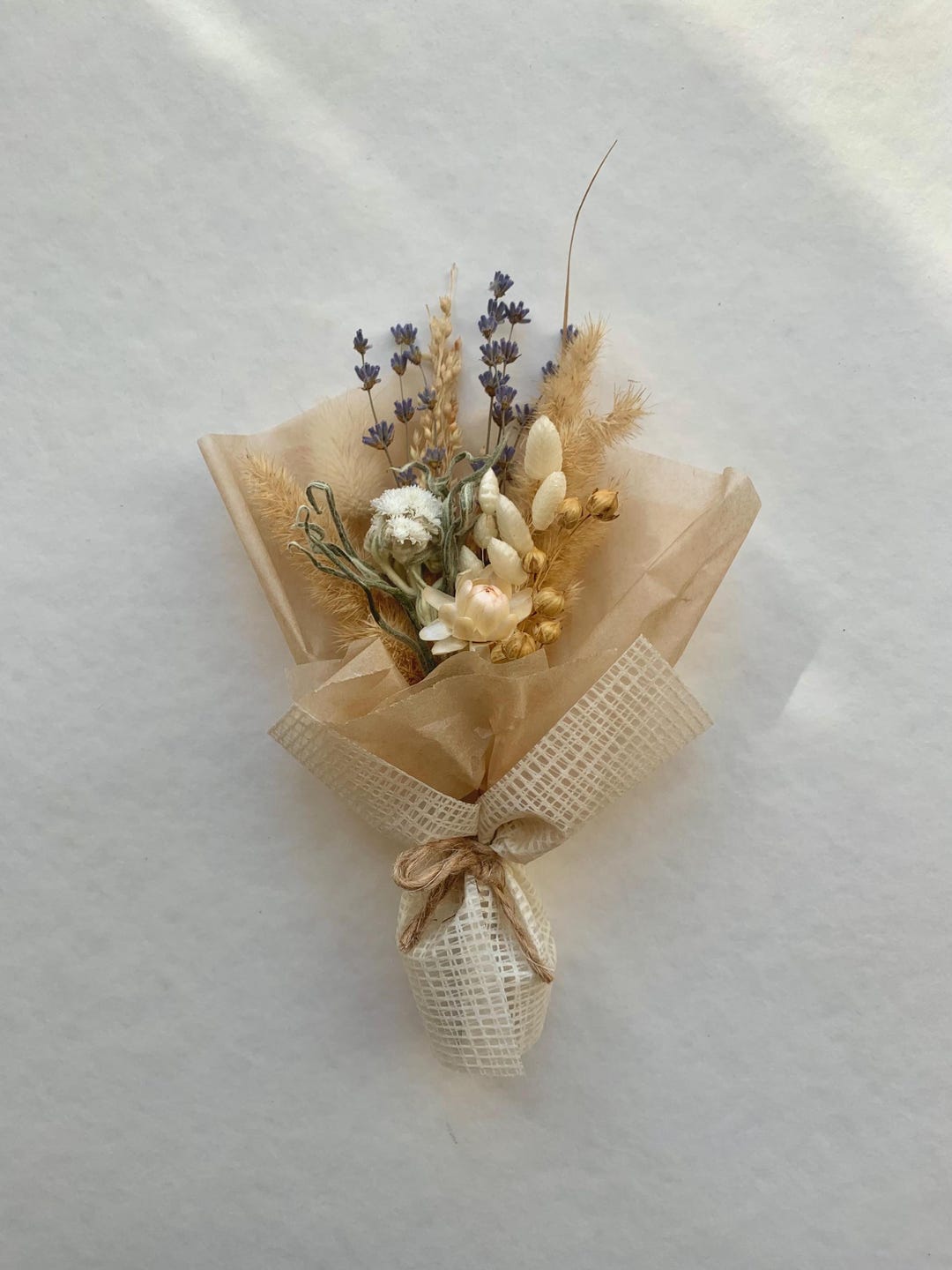 Mini Dried Flower Bouquet Easter Preserved Decor Wildflower Bloom Posy ...