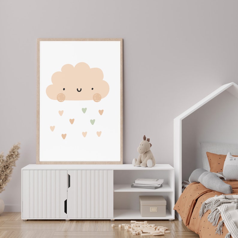 Rainbow Cloud Christian Wall Prints Set of 3 Christian Nursery Boho ...