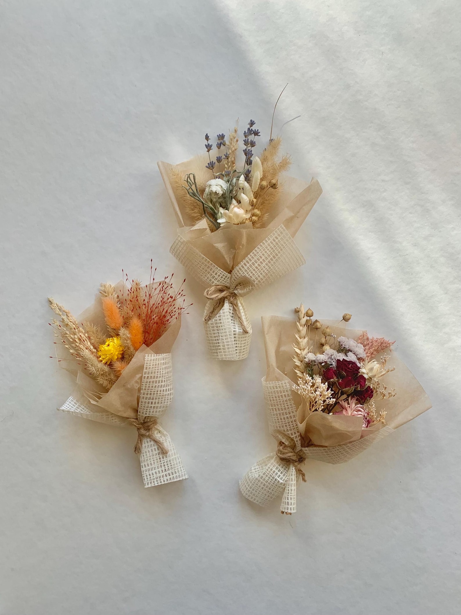 Mini Dried Flower Bouquet Magnet Gift for Her Holiday Wildflower Favors ...