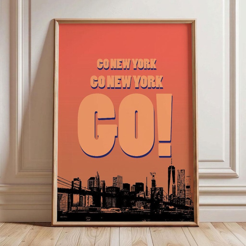 New York Basketball Championship Poster | NYC Skyline Fan Art Print - Etsy