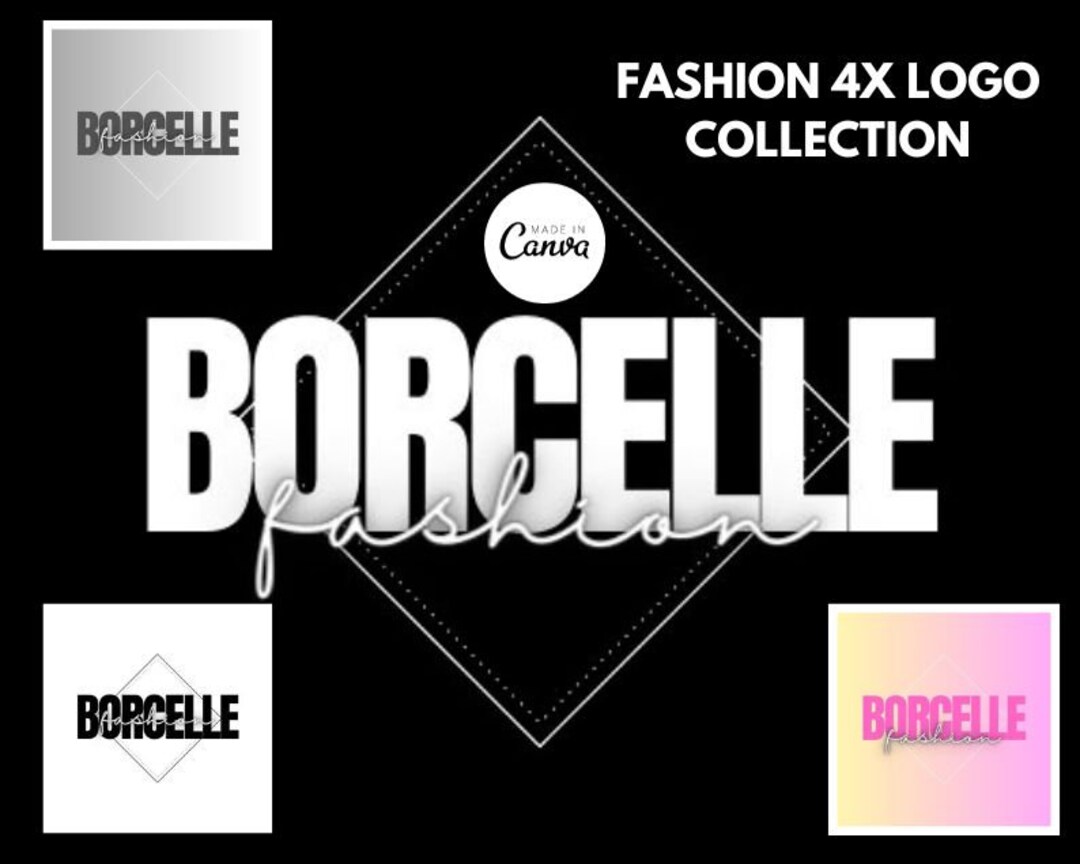 Fashion 4x Logo Collection Attractive Logos Printable Logo - Etsy