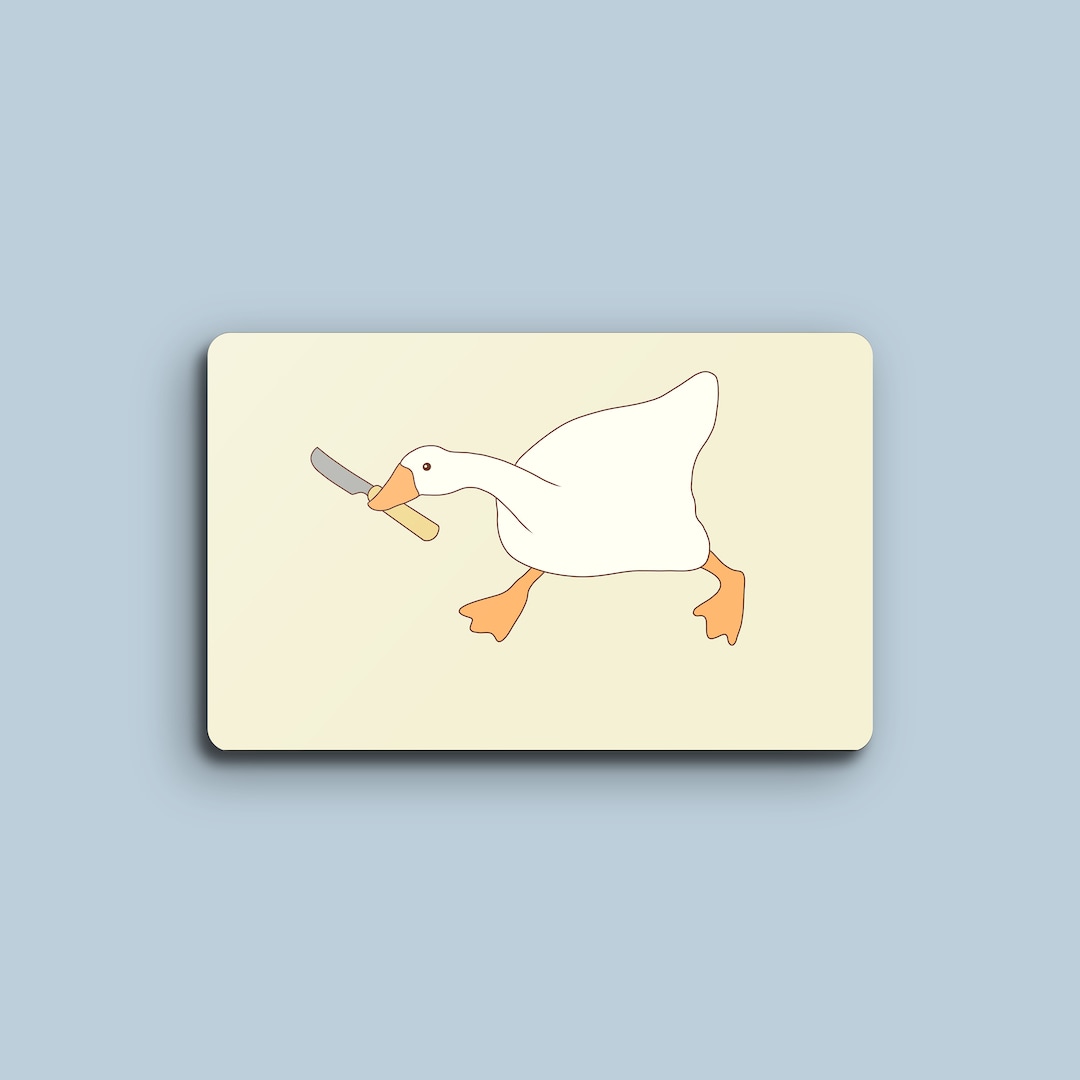 ID Card or Other Card Skin Goose With Knife Meme - Etsy