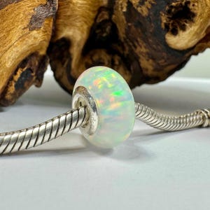 Opal Pandora Charm Gem Bead White, Gift for Her, Fits Armband Bracelt ...