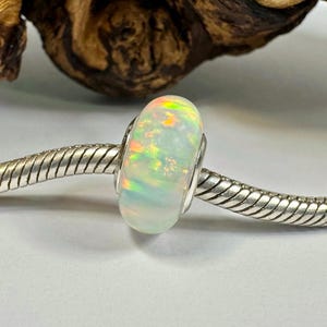 Opal Pandora Charm Gem Bead White, Gift for Her, Fits Armband Bracelt ...
