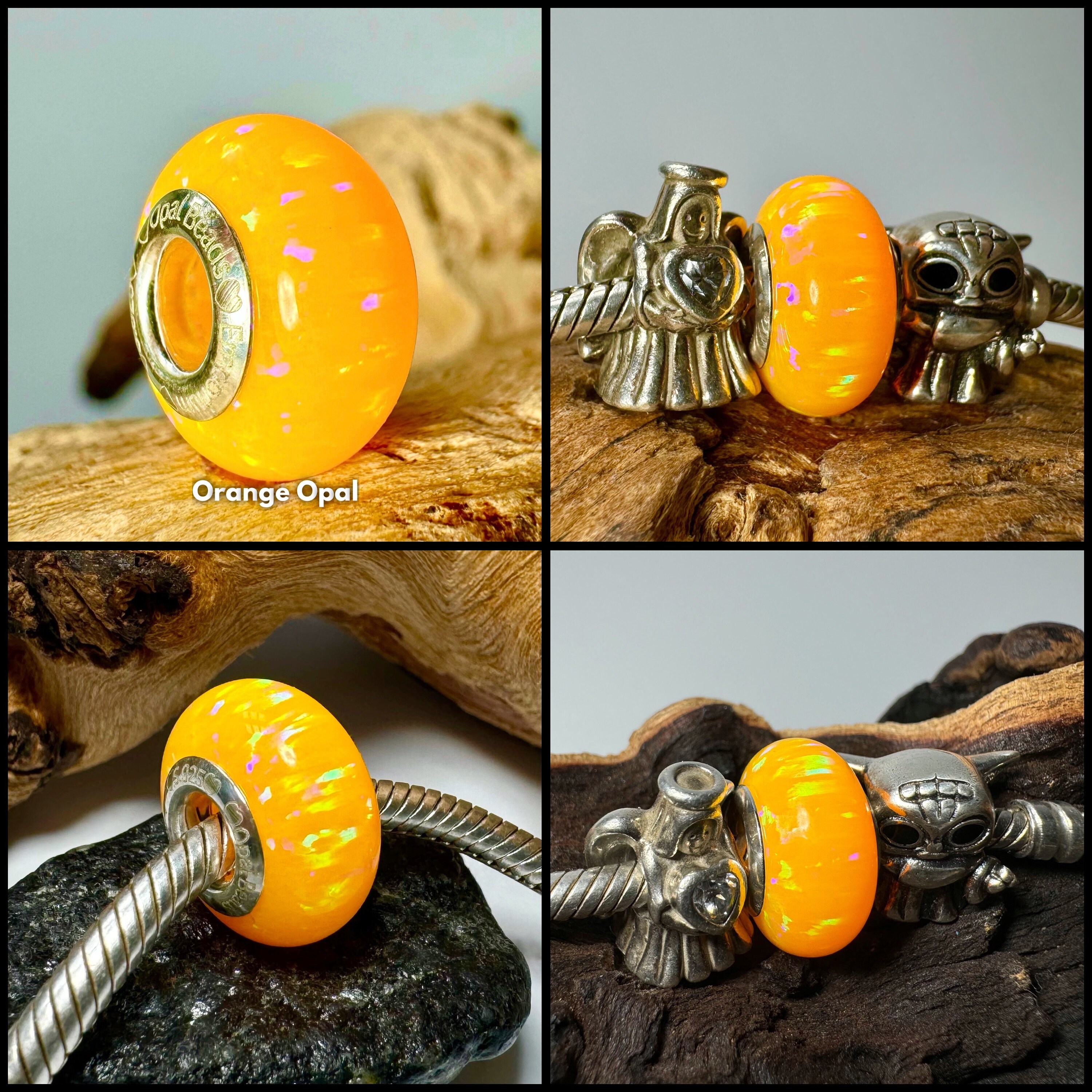 Opal Pandora Charm Gem Bead White, Gift for Her, Fits Armband Bracelt ...