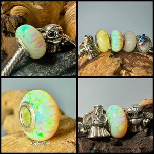 Opal Pandora Charm Gem Bead White, Gift for Her, Fits Armband Bracelt ...