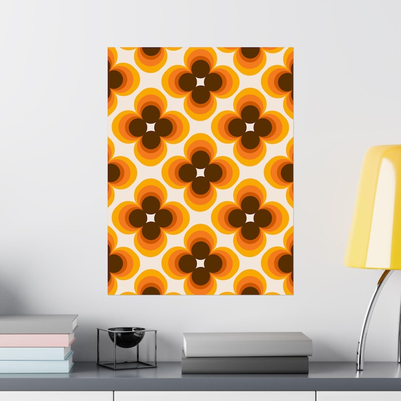 70s Poster, Retro Wall Art, 70s Wall Art, 70s Home Decor, 70s Floral ...