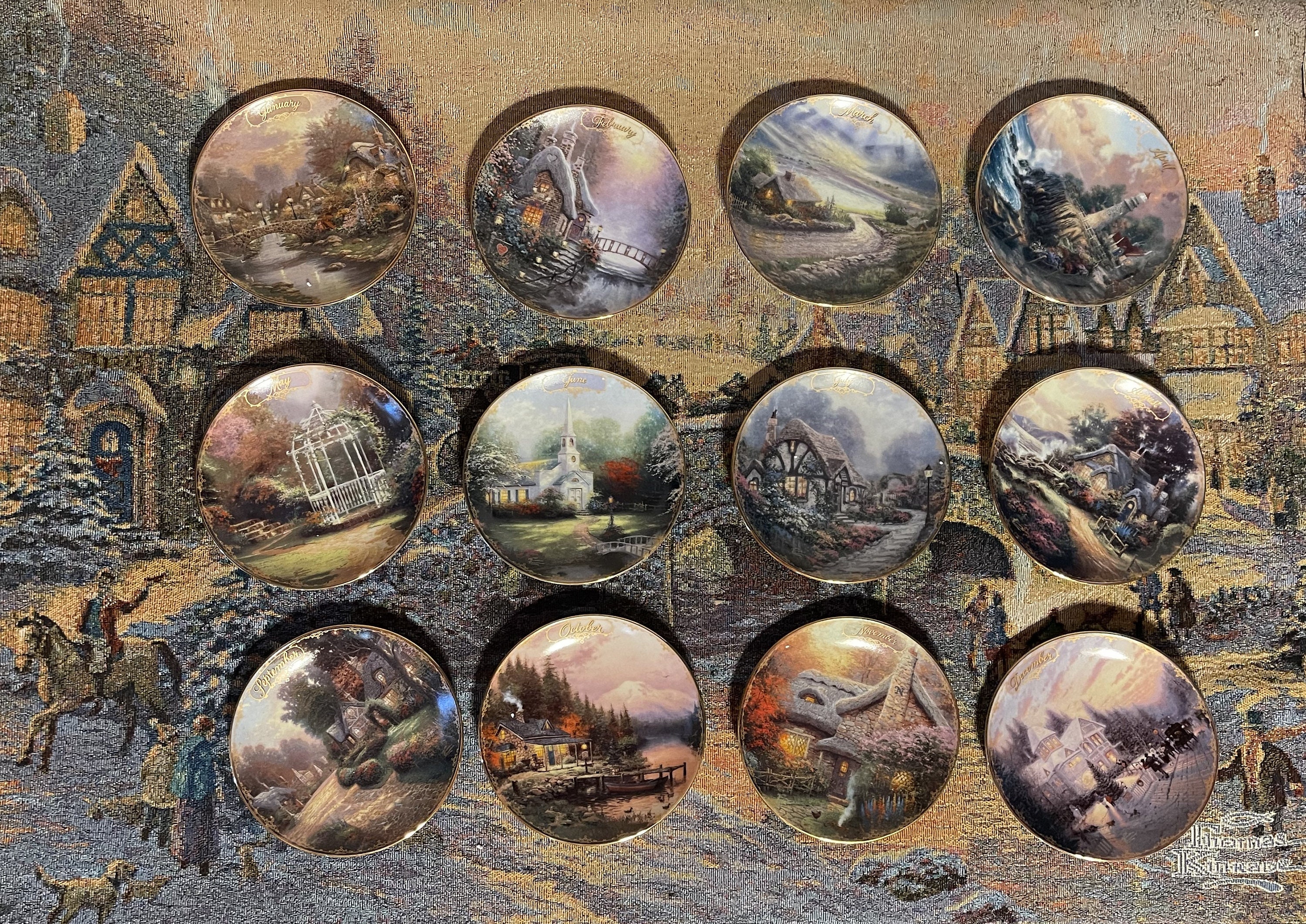 Thomas Kinkade simpler Times Perpetual Calendar - Etsy