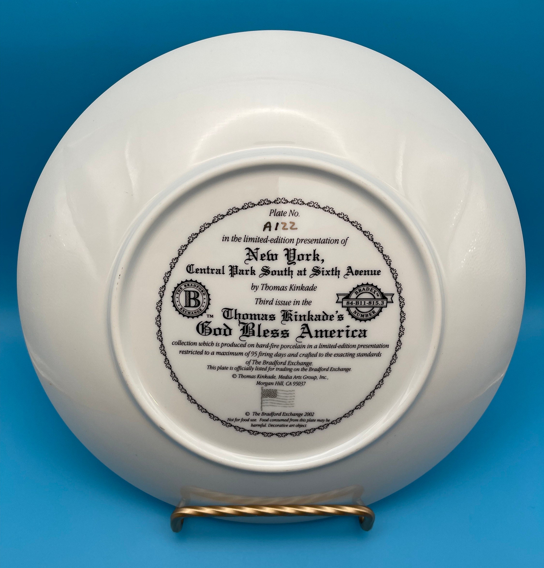 Thomas Kinkade's "new York, Central Park South at Sixth Avenue" Limited Edition God Bless ...