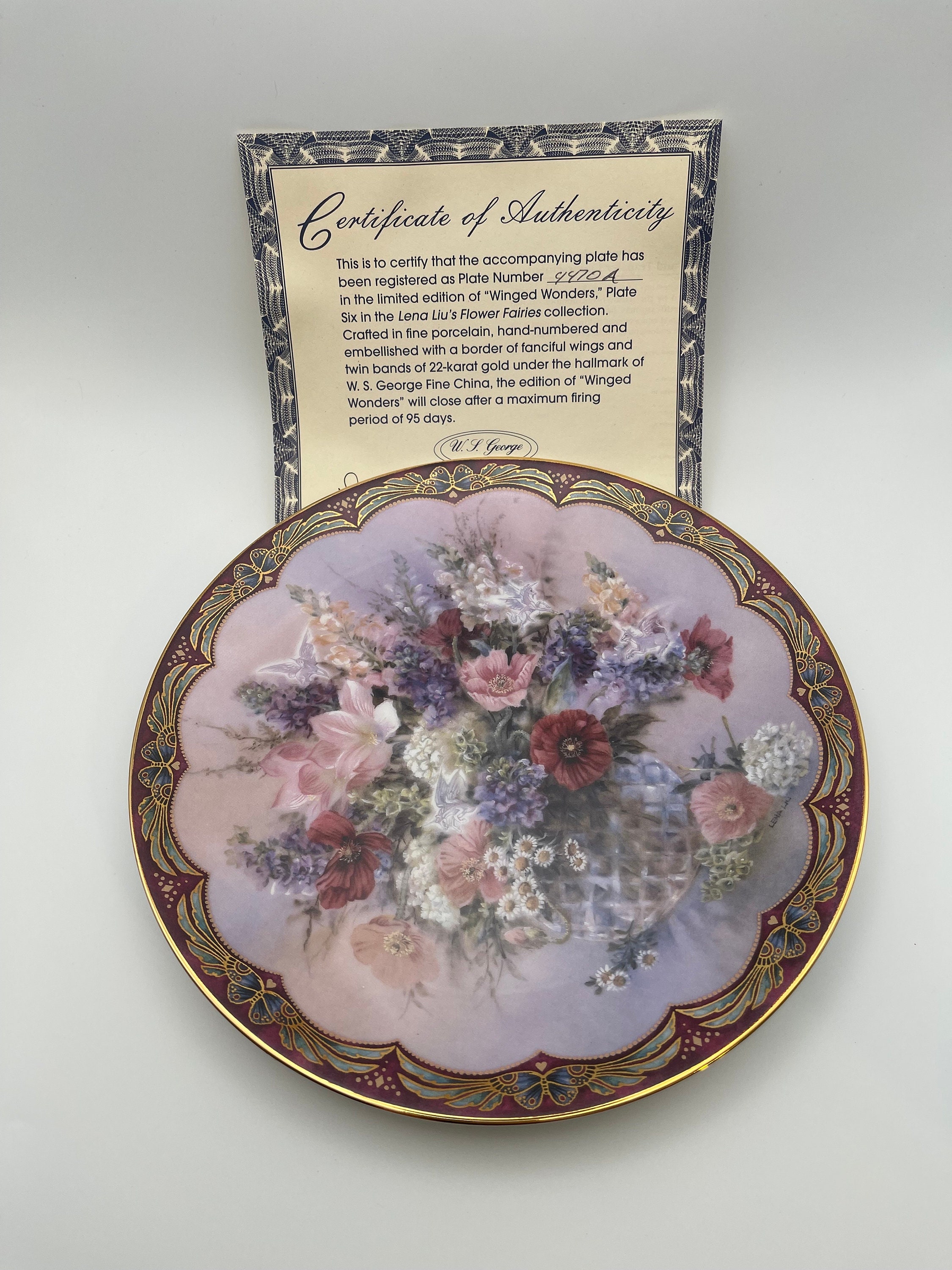 Lena Liu Porcelain “winged Wonders “ Plate. 1994 Bradford Exchange ...